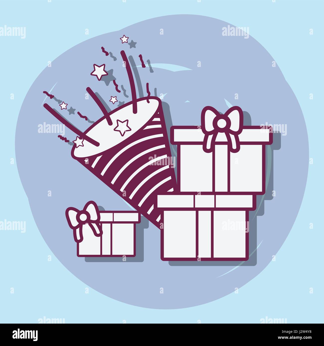 line concept happy birthday celebration Stock Vector Image & Art - Alamy