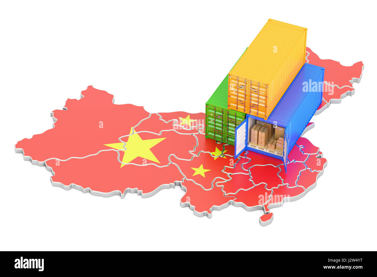 Cargo Shipping and Delivery from China isolated on white background ...