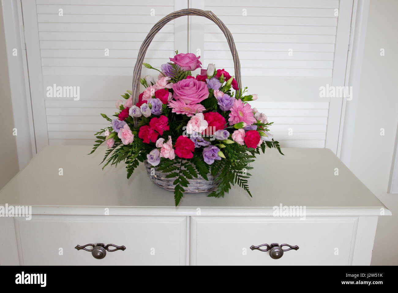 Pink Floral display Stock Photo - Alamy