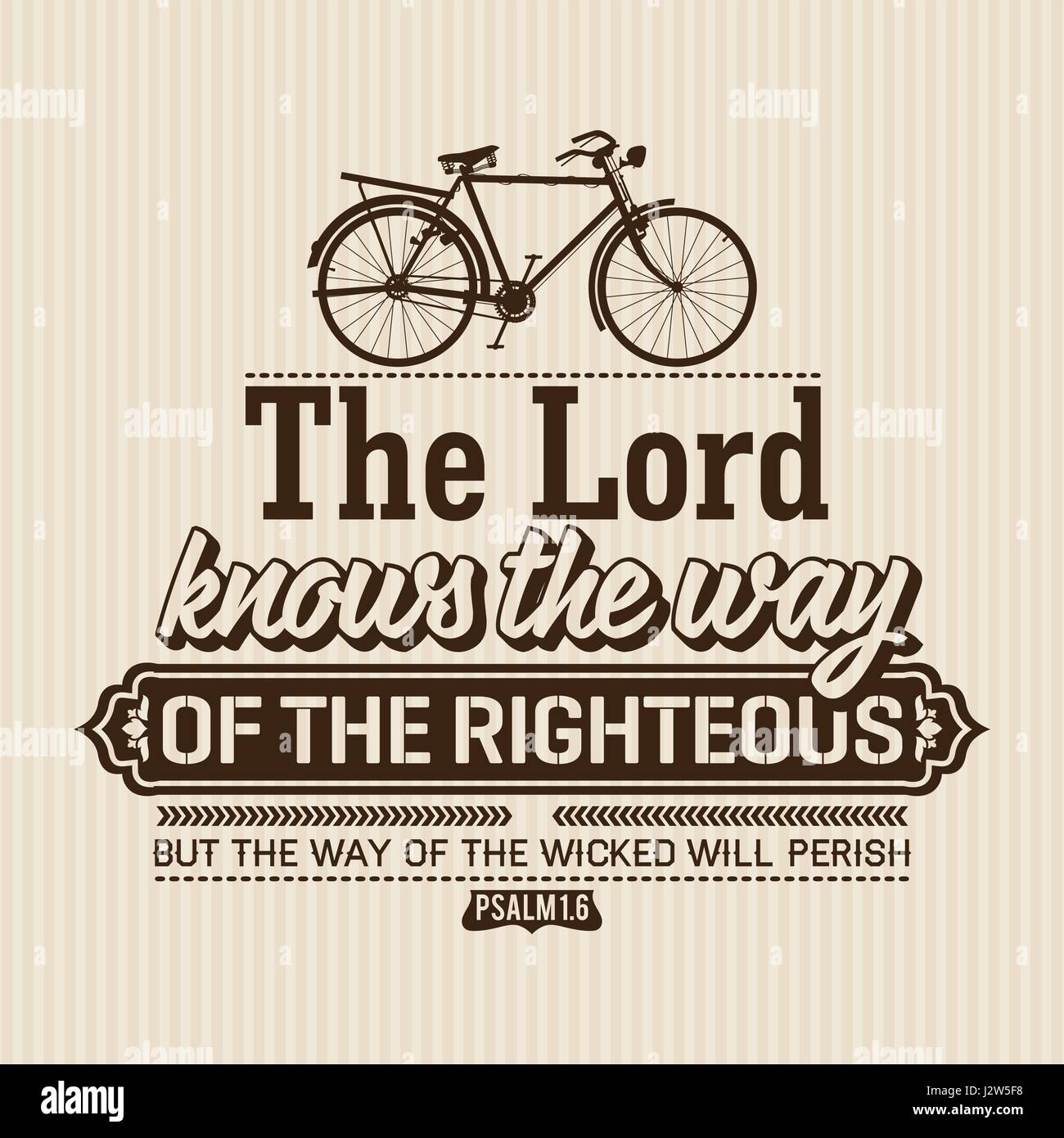 Christian print.The Lord knows the way of the righteous Stock Vector ...