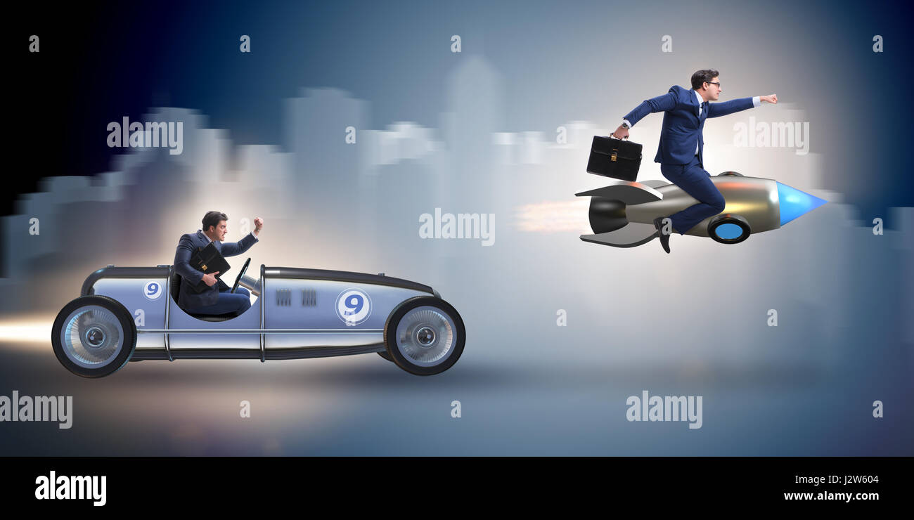 Competition concept with business people competing Stock Photo - Alamy