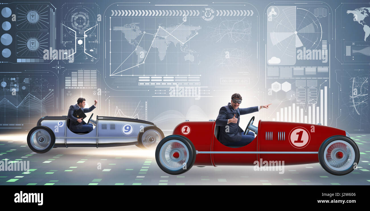 Competition concept with business people competing Stock Photo - Alamy