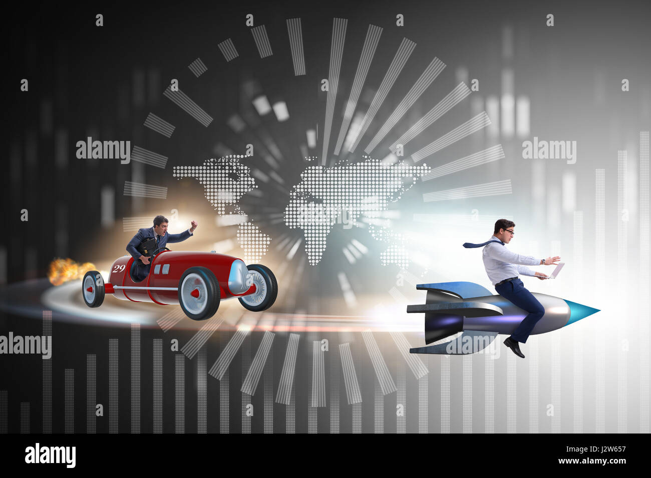 Competition concept with business people competing Stock Photo - Alamy