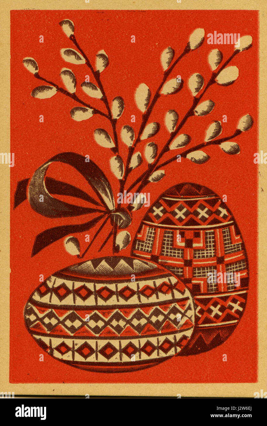 This Russian Easter postcard from the early 20th century depicts ...