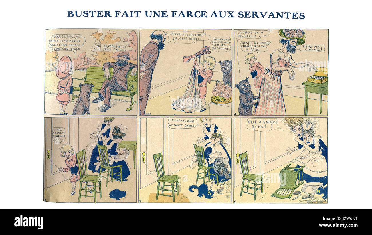 *Buster Brown chez lui* is a 20th-century American comic strip ...