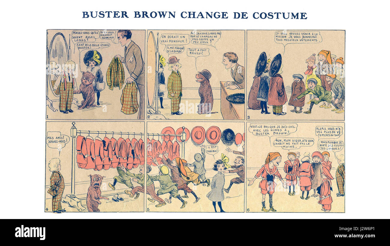 'Buster Brown chez lui 09a' is an illustration from the popular comic ...