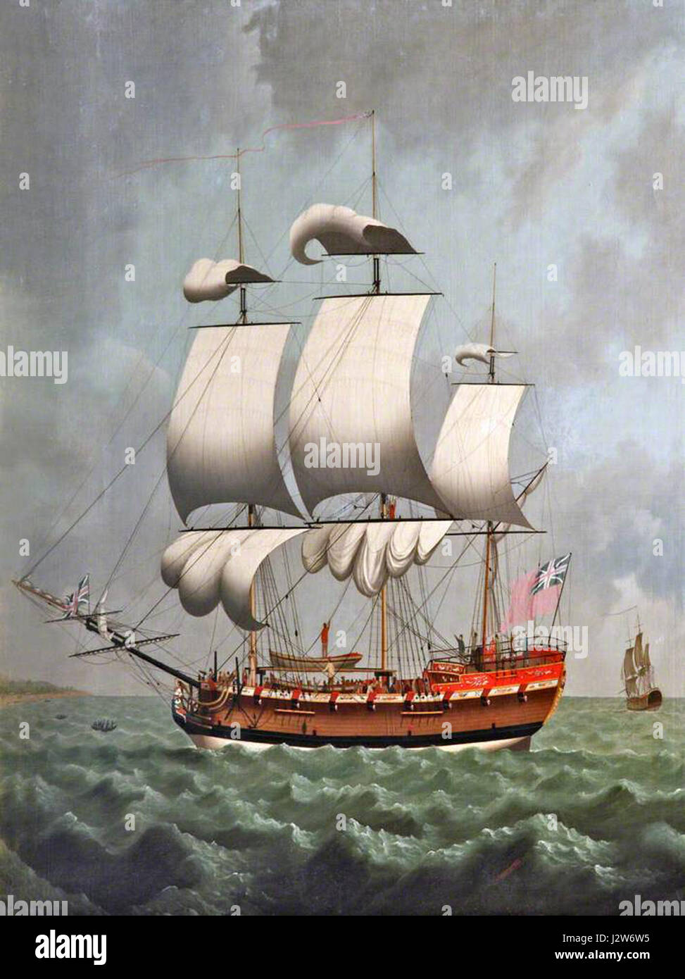 'A Liverpool Slave Ship' by William Jackson depicts an artwork related ...