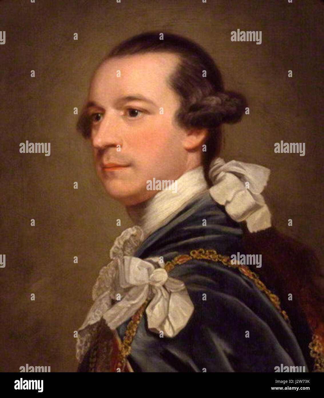 The portrait of the 2nd Marquess of Rockingham, a British aristocrat ...