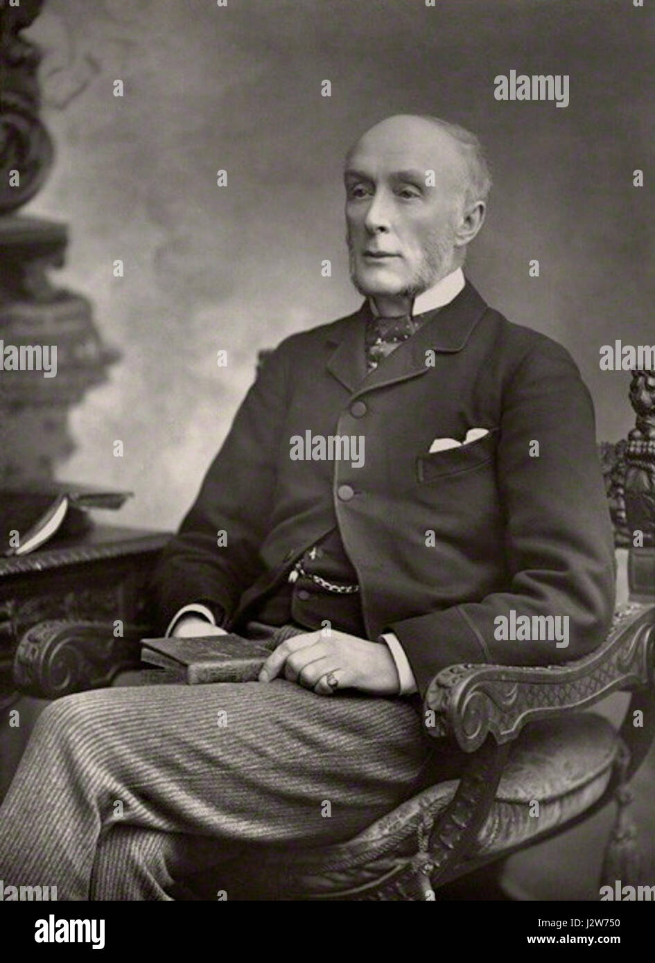 A portrait of the 1st Viscount Knutsford, a British nobleman. The image ...