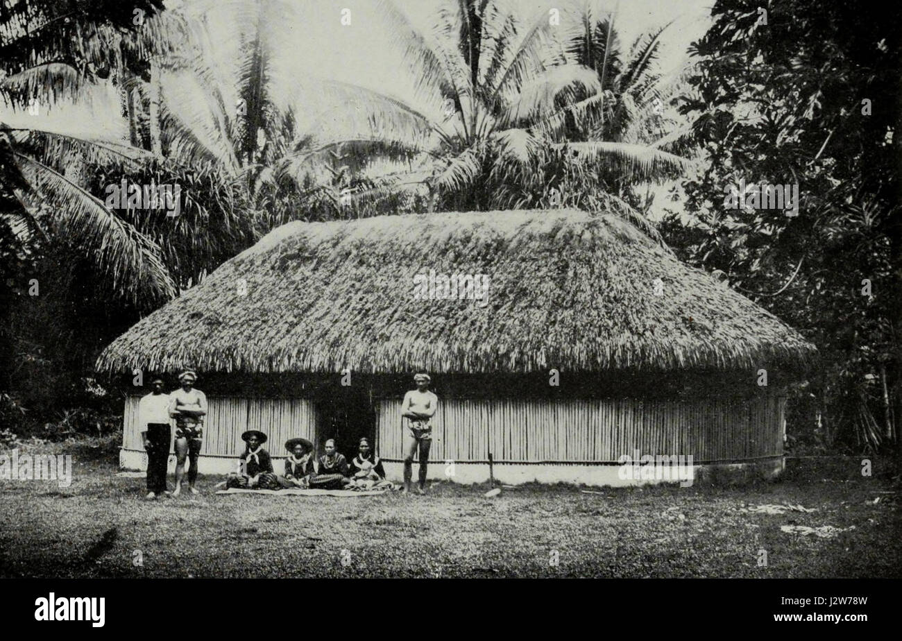 This image of a Tahitian house from around 1910 illustrates the ...