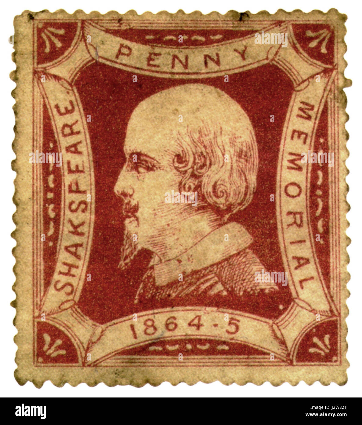 1864 Shakespeare Poster Stamp Stock Photo - Alamy