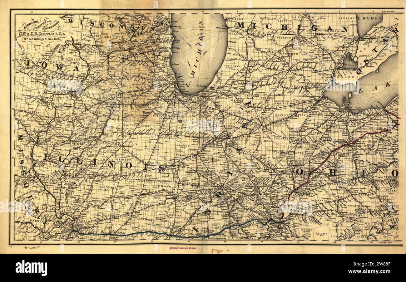 Old map of erie hi-res stock photography and images - Alamy