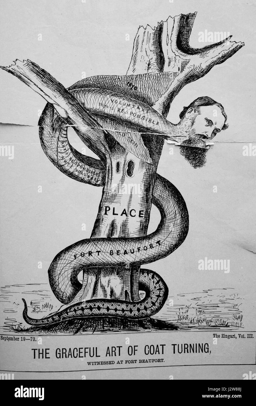 A colonial political cartoon Black and White Stock Photos & Images - Alamy