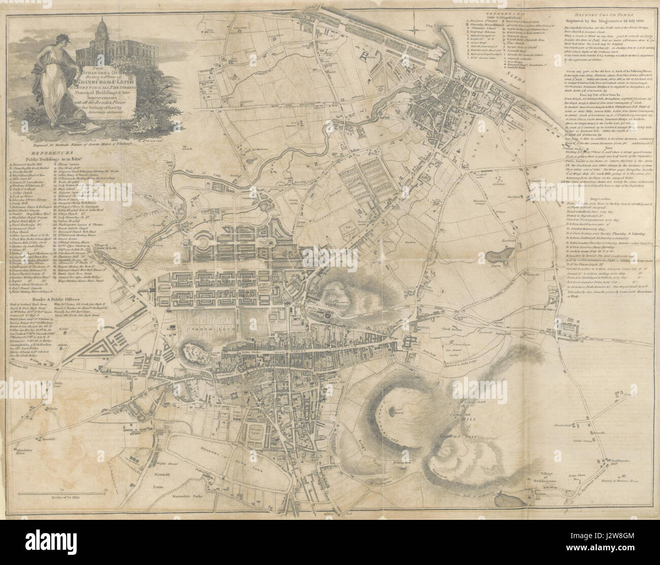 Old edinburgh map hi-res stock photography and images - Alamy