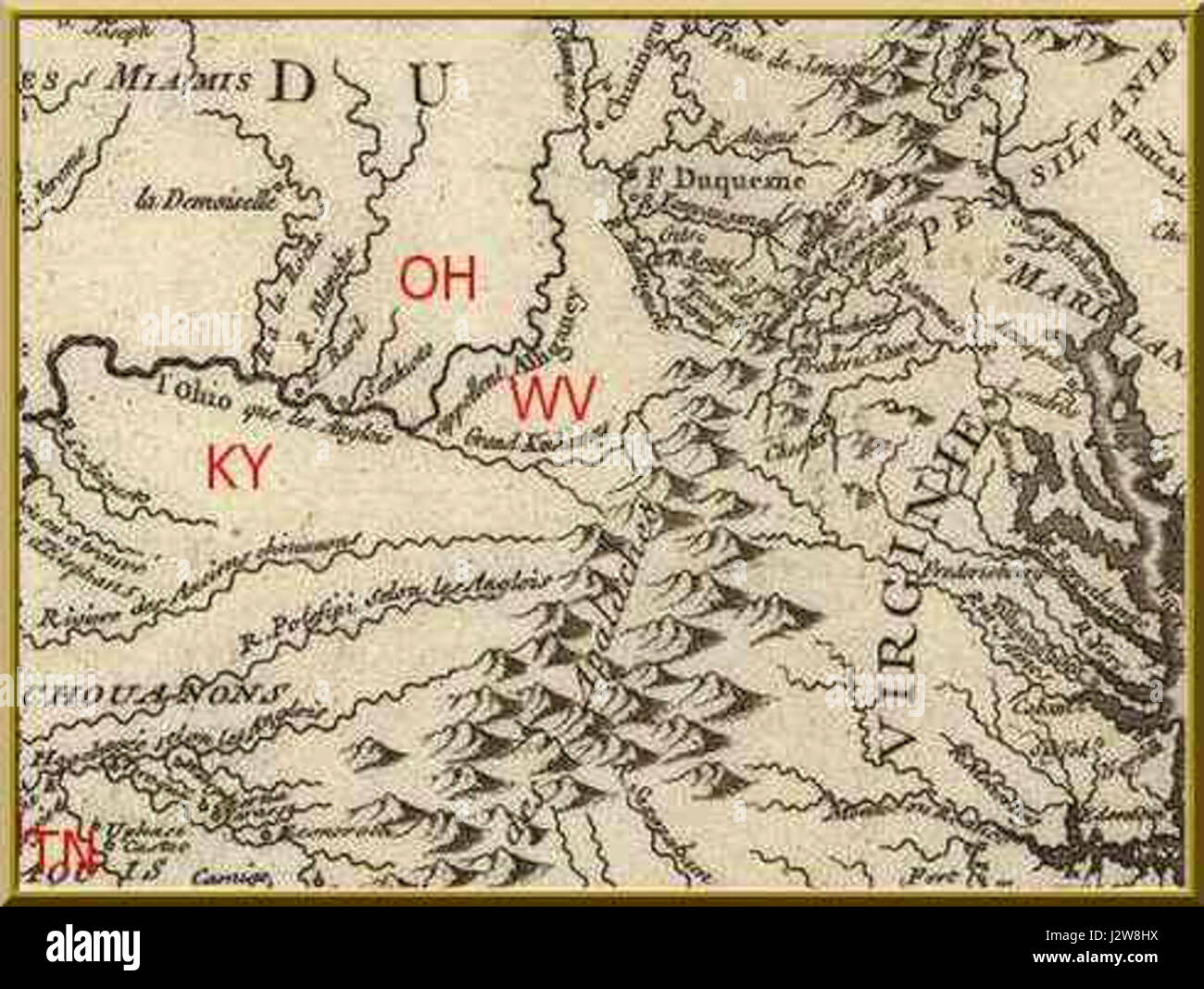 This 1750 map by Sr. Bellin provides a detailed depiction of geographic ...