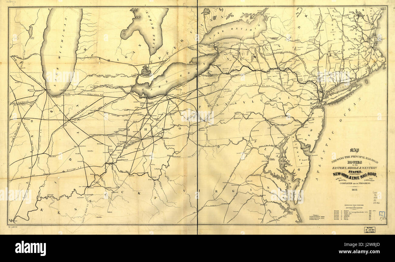 Old map of erie hi-res stock photography and images - Alamy