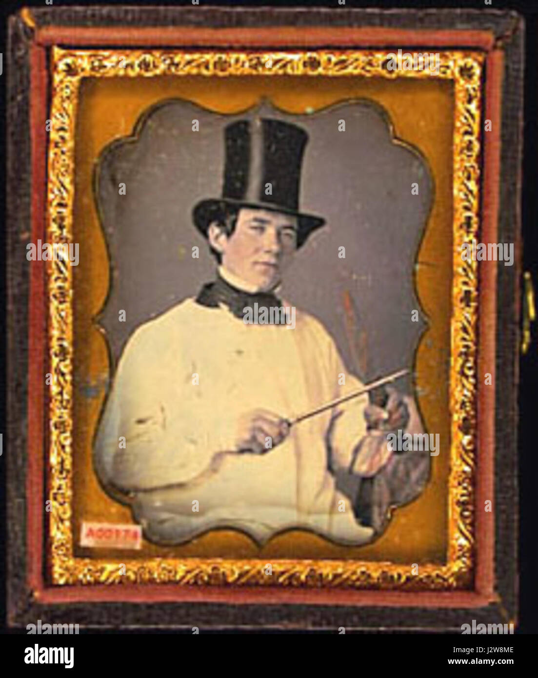 An 1854 daguerreotype by Edward M. Tyler, showing a butcher ...