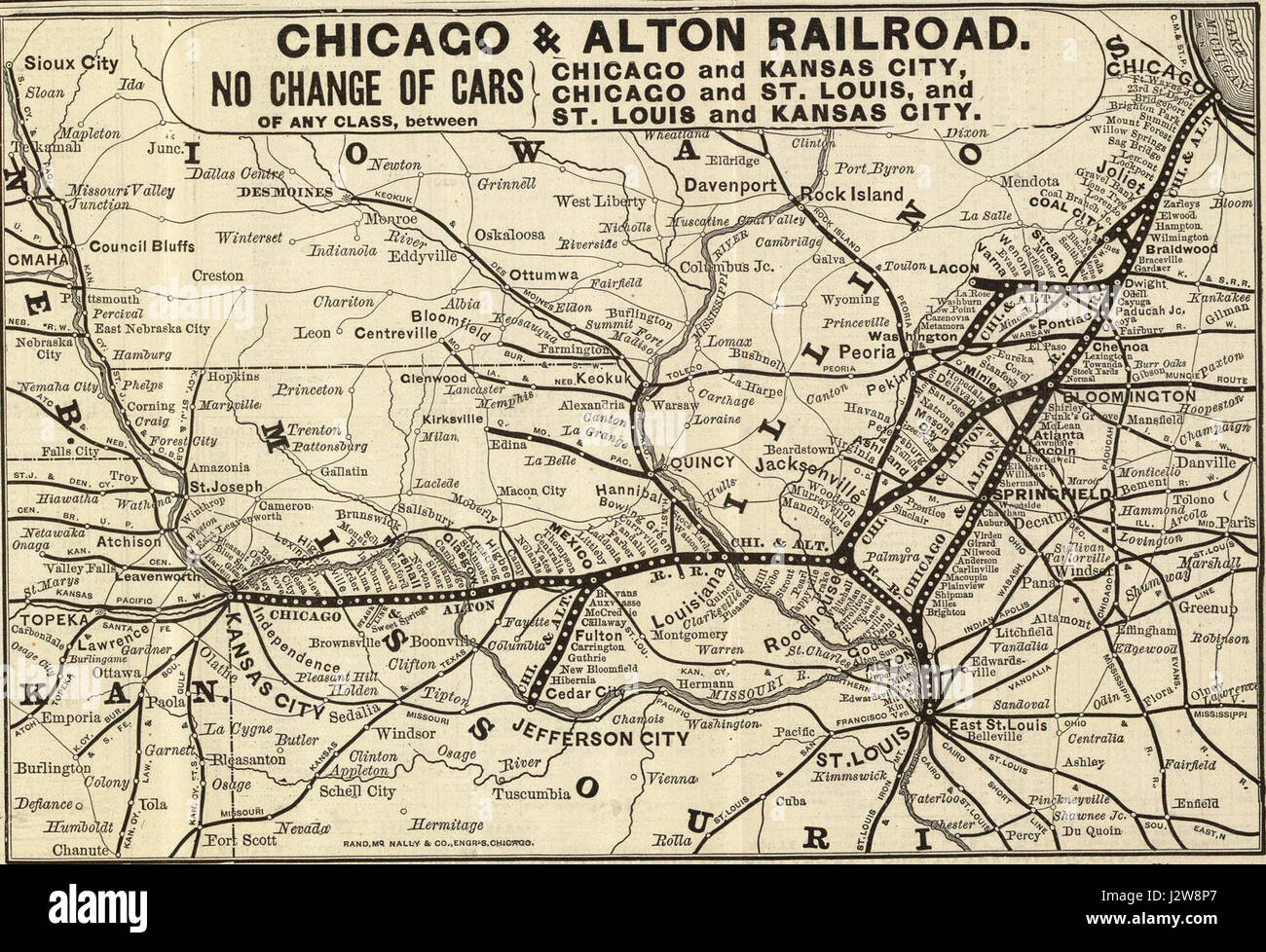 Chicago railroad map hi-res stock photography and images - Alamy