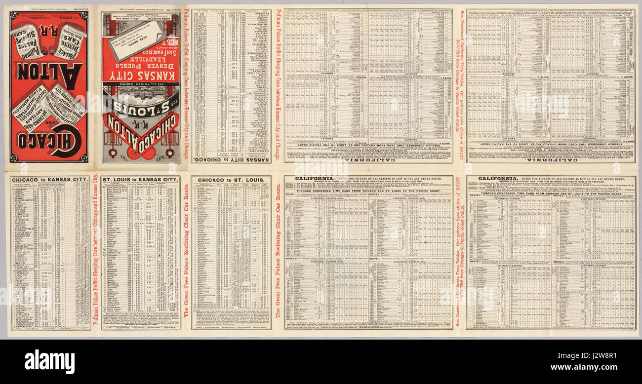 1885 Chicago & Alton text Stock Photo - Alamy