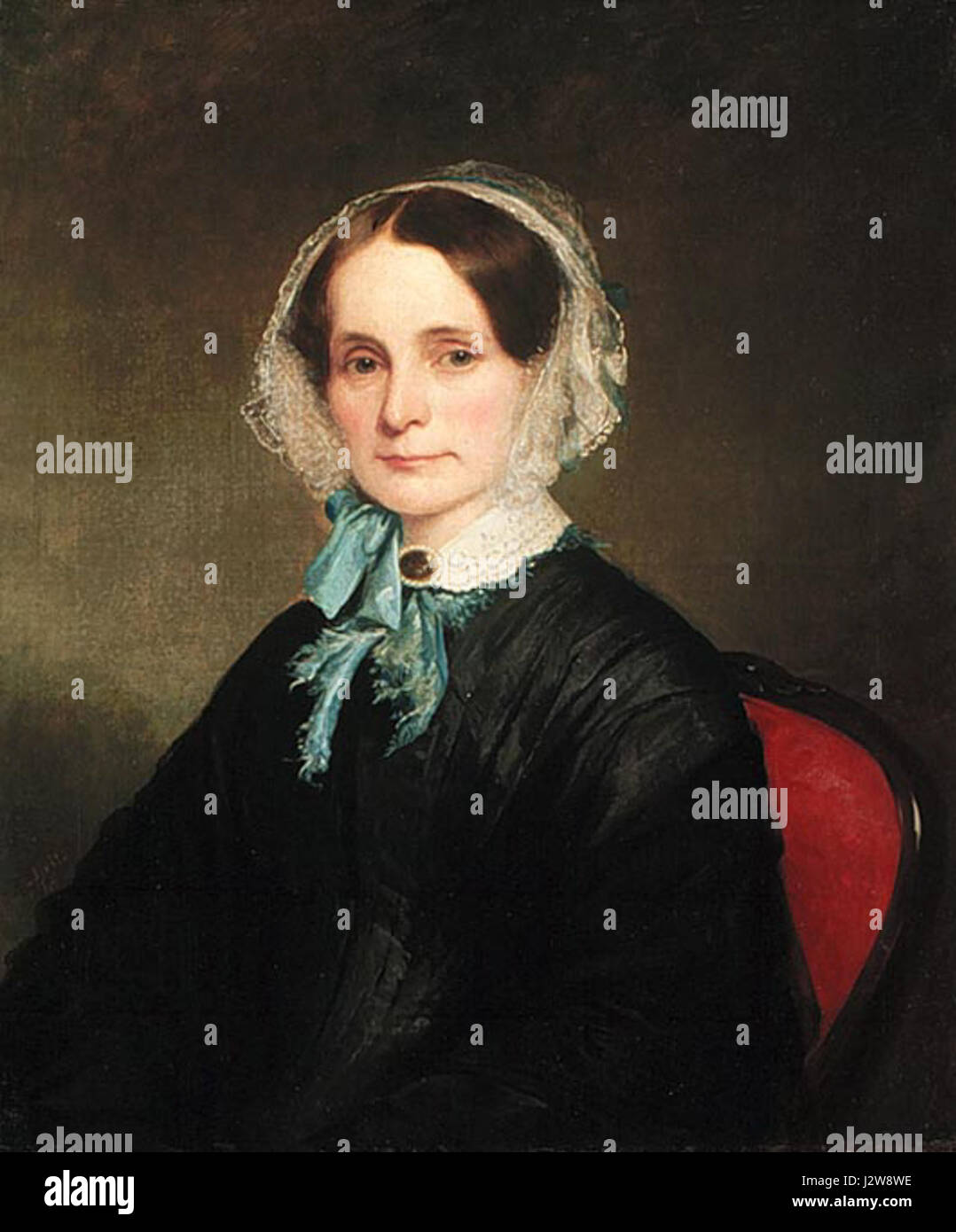 This portrait, created by Albert Gallatin Hoit in 1852, depicts Johanna ...