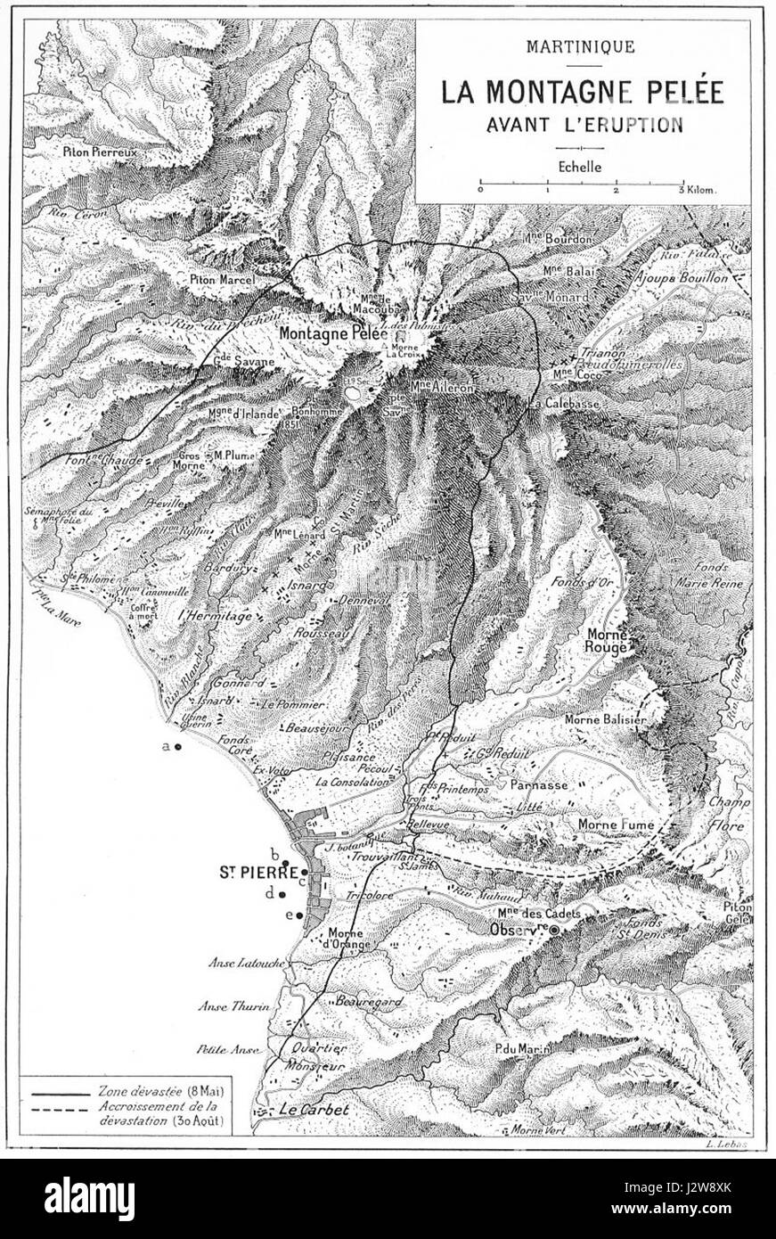 Caribbean volcano map hi-res stock photography and images - Alamy