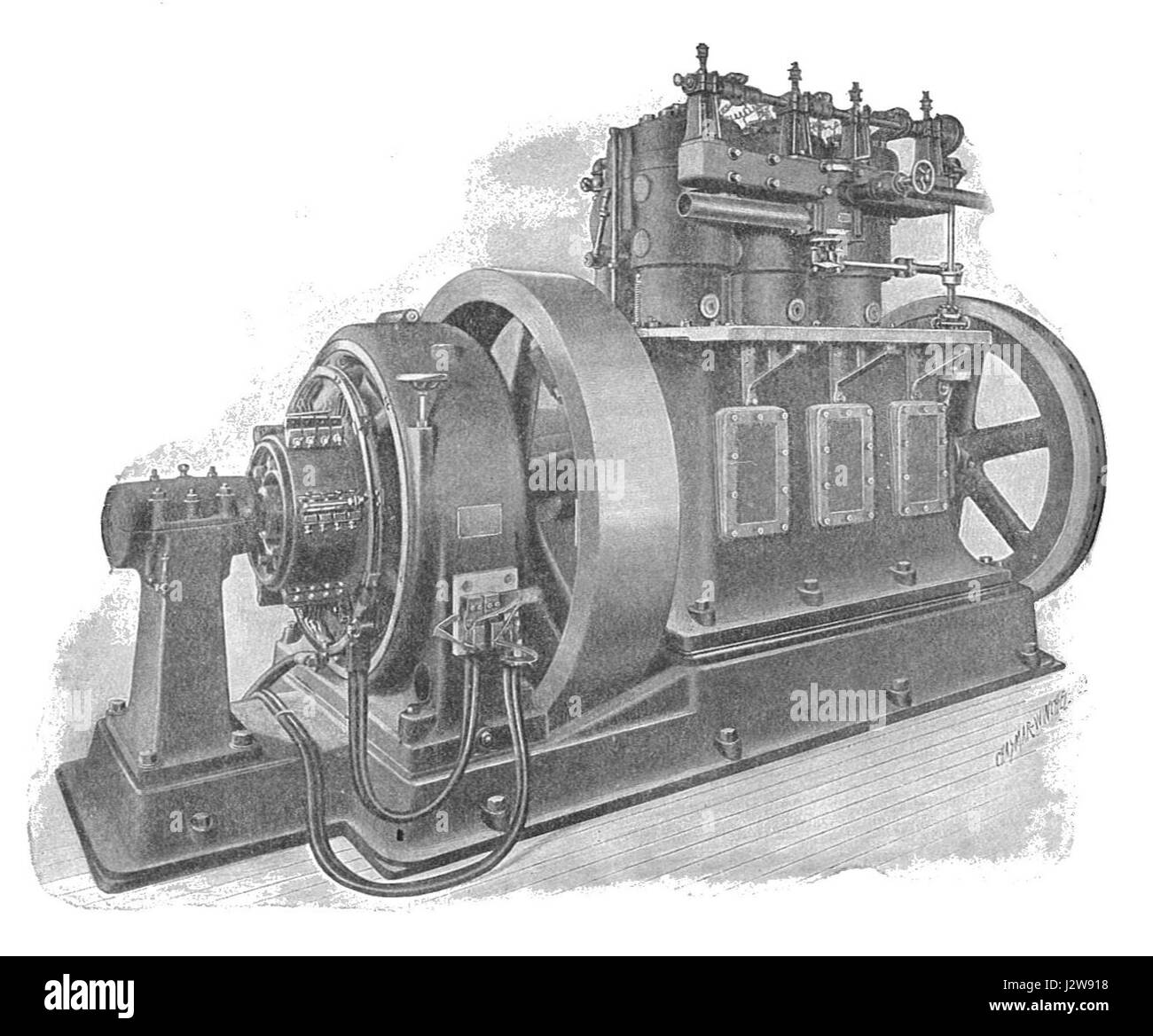 125hp gas engine and dynamo (Rankin Kennedy, Electrical Installations ...