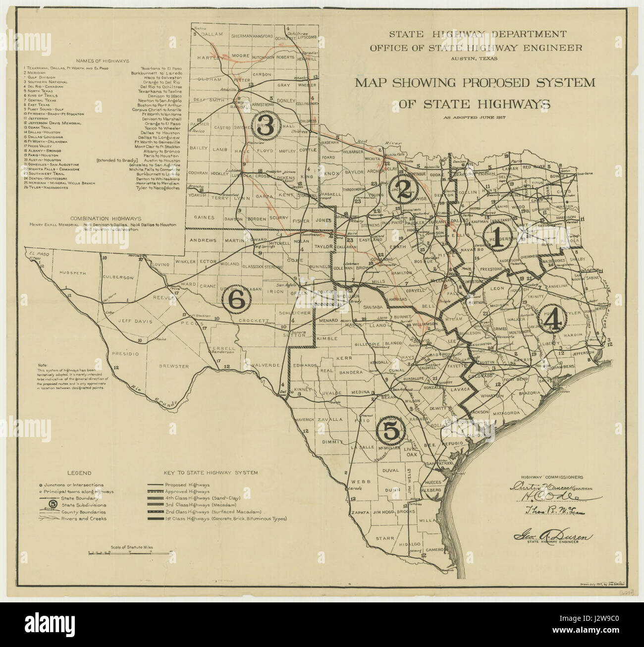 Old map vintage texas hi-res stock photography and images - Alamy