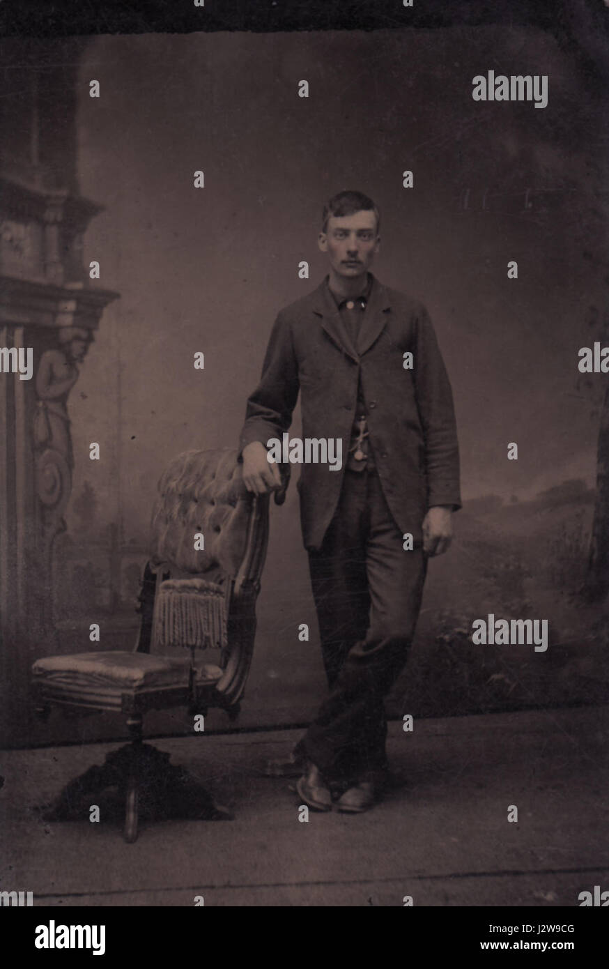 19th century Photograph - man Stock Photo - Alamy