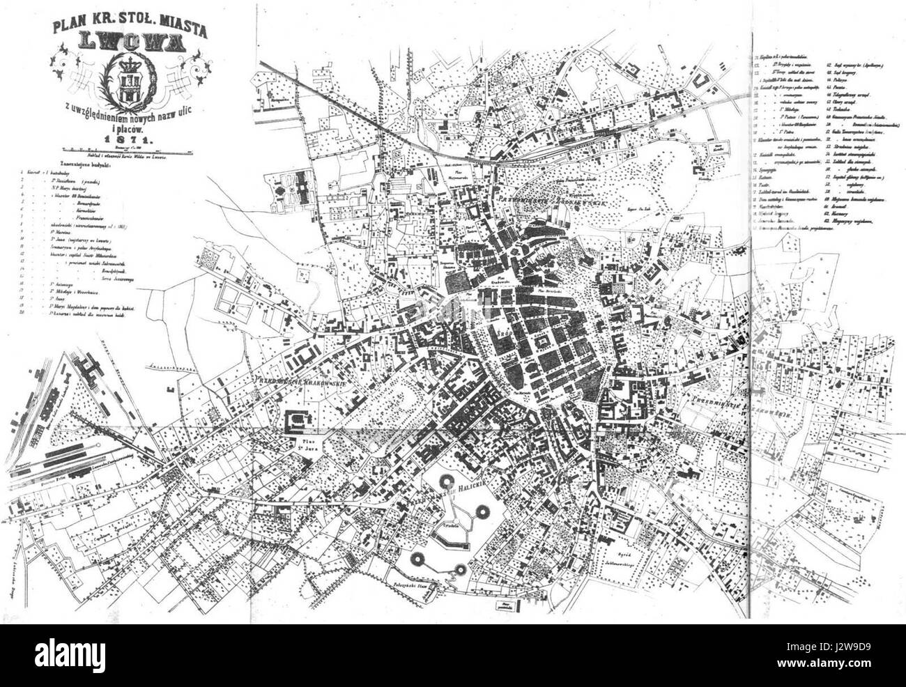 Historical map shows streets Cut Out Stock Images & Pictures - Alamy