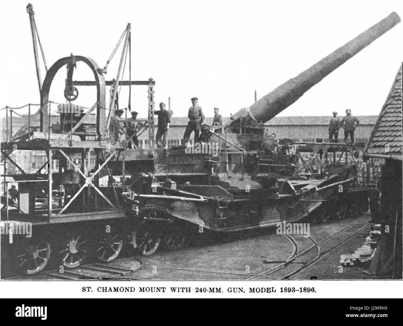 The 240 mm gun Model 1893-1896 was a heavy artillery piece used in the ...