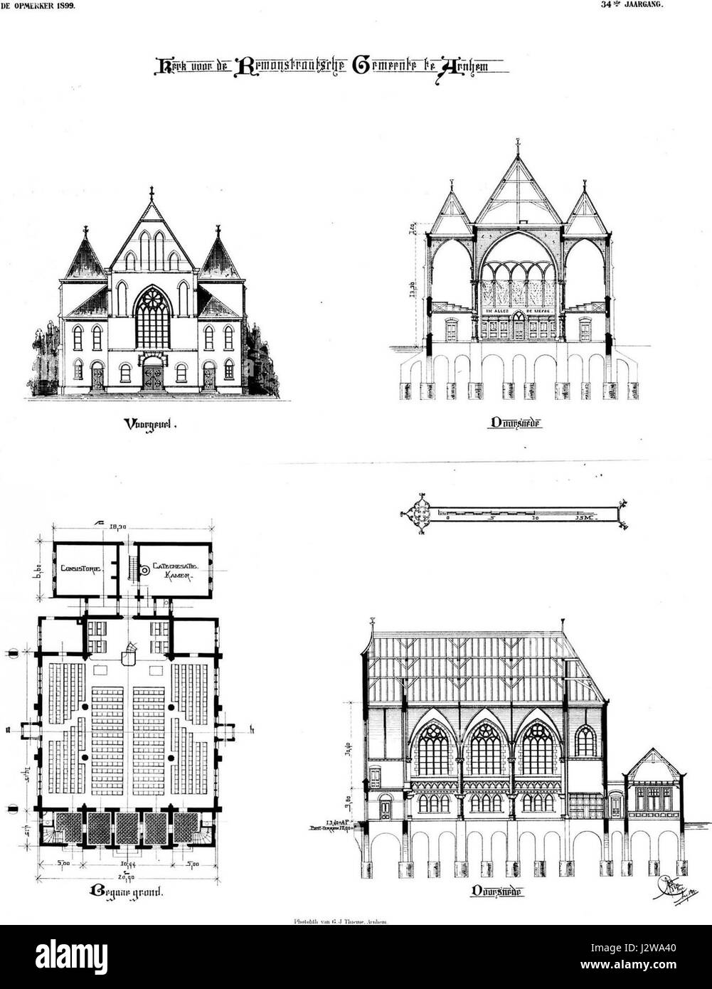 A.R. Freem Remonstrant church Arnhem 0 Stock Photo - Alamy