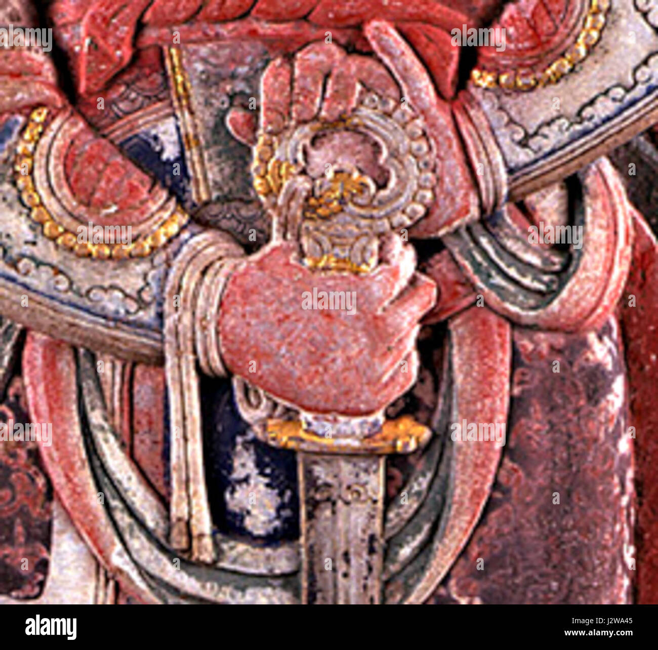 10th century chinese wall panel - detail 04 Stock Photo - Alamy