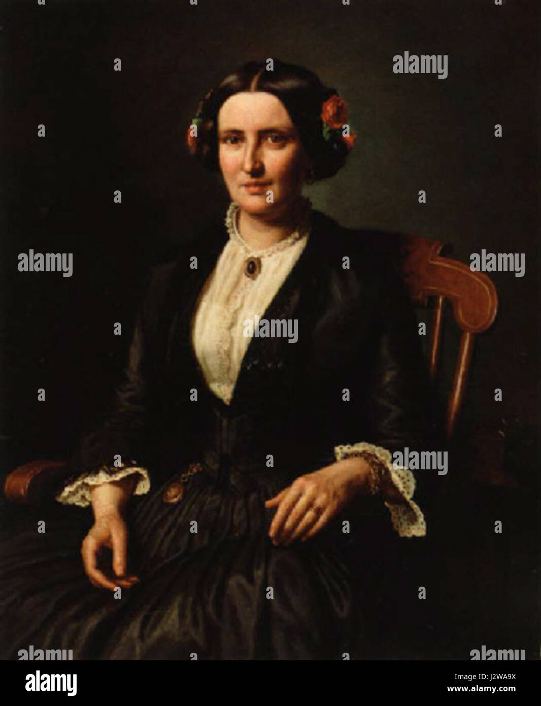 Aasta Hansteen, a prominent Norwegian feminist and artist, is depicted ...