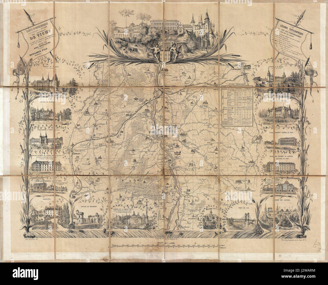 France and vichy france map hi-res stock photography and images - Alamy