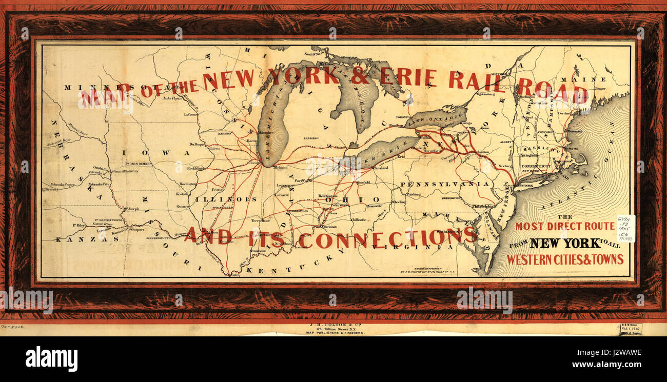 Old map of erie hi-res stock photography and images - Alamy