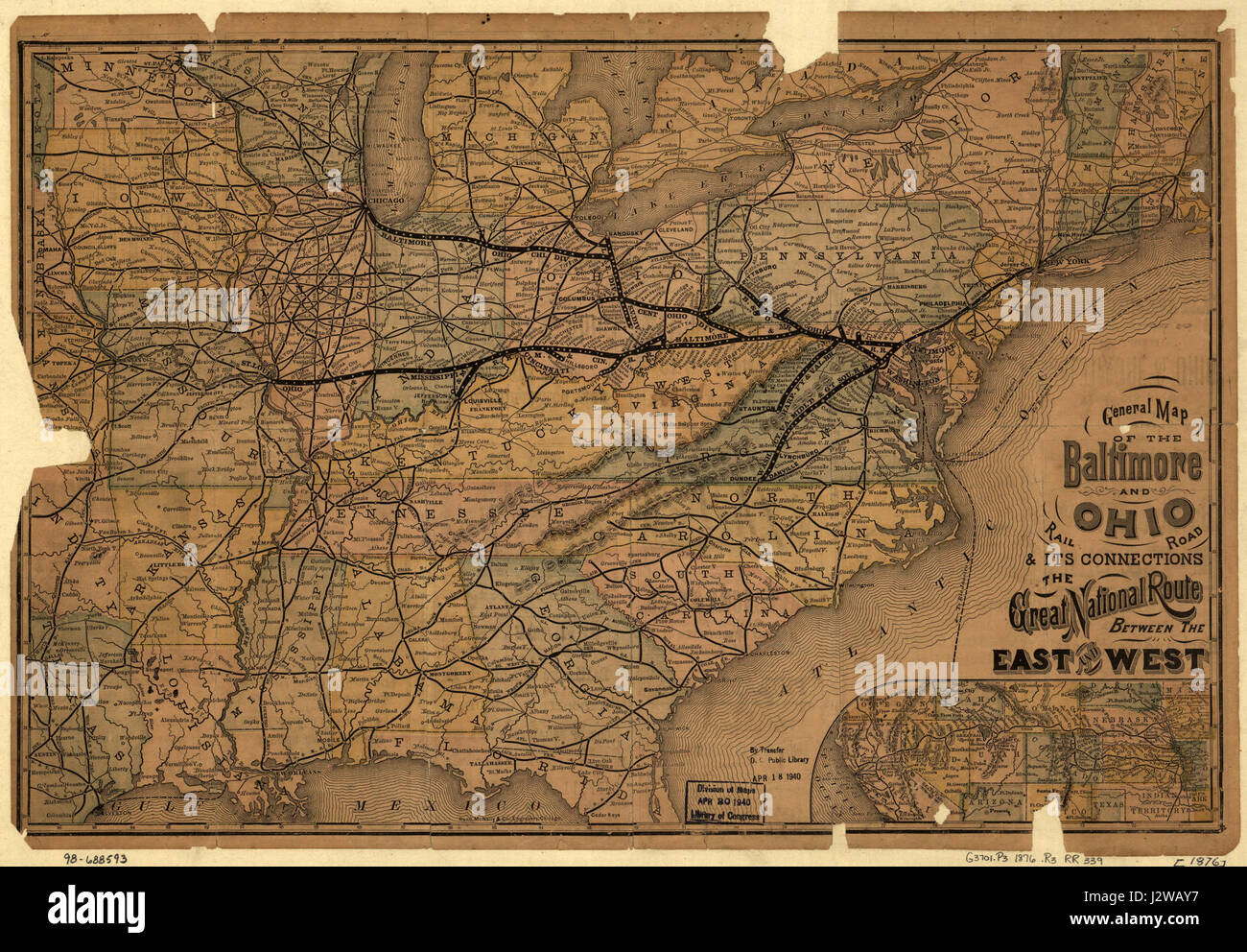 This entry refers to the 1876 documentation of the Baltimore and Ohio ...