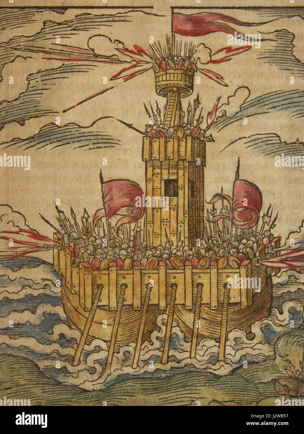 A ship of war (1600) a closer view Stock Photo - Alamy