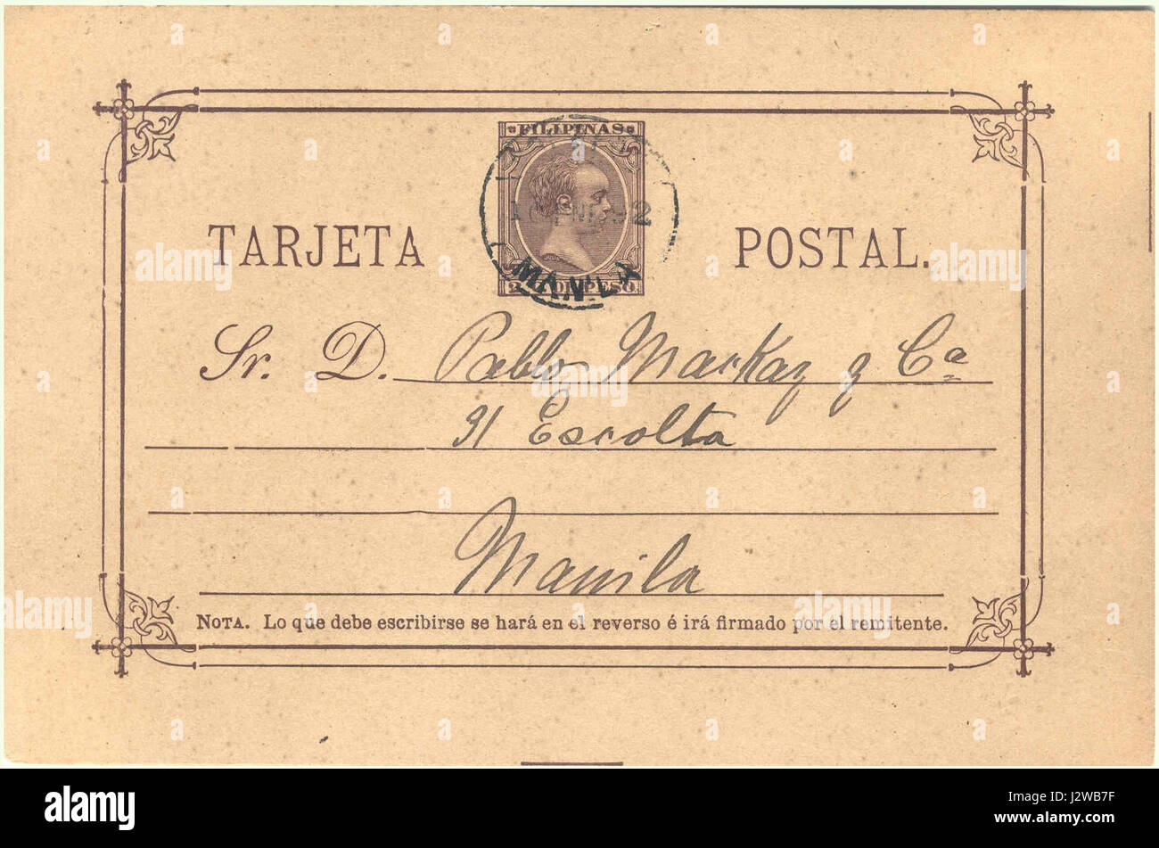 Vintage map of manila hi-res stock photography and images - Alamy