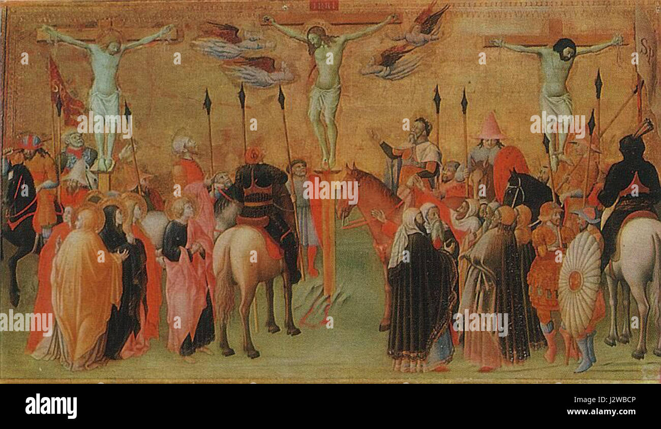 This artwork, titled 'Crucifixion', was created by the 3 Maestro dell ...