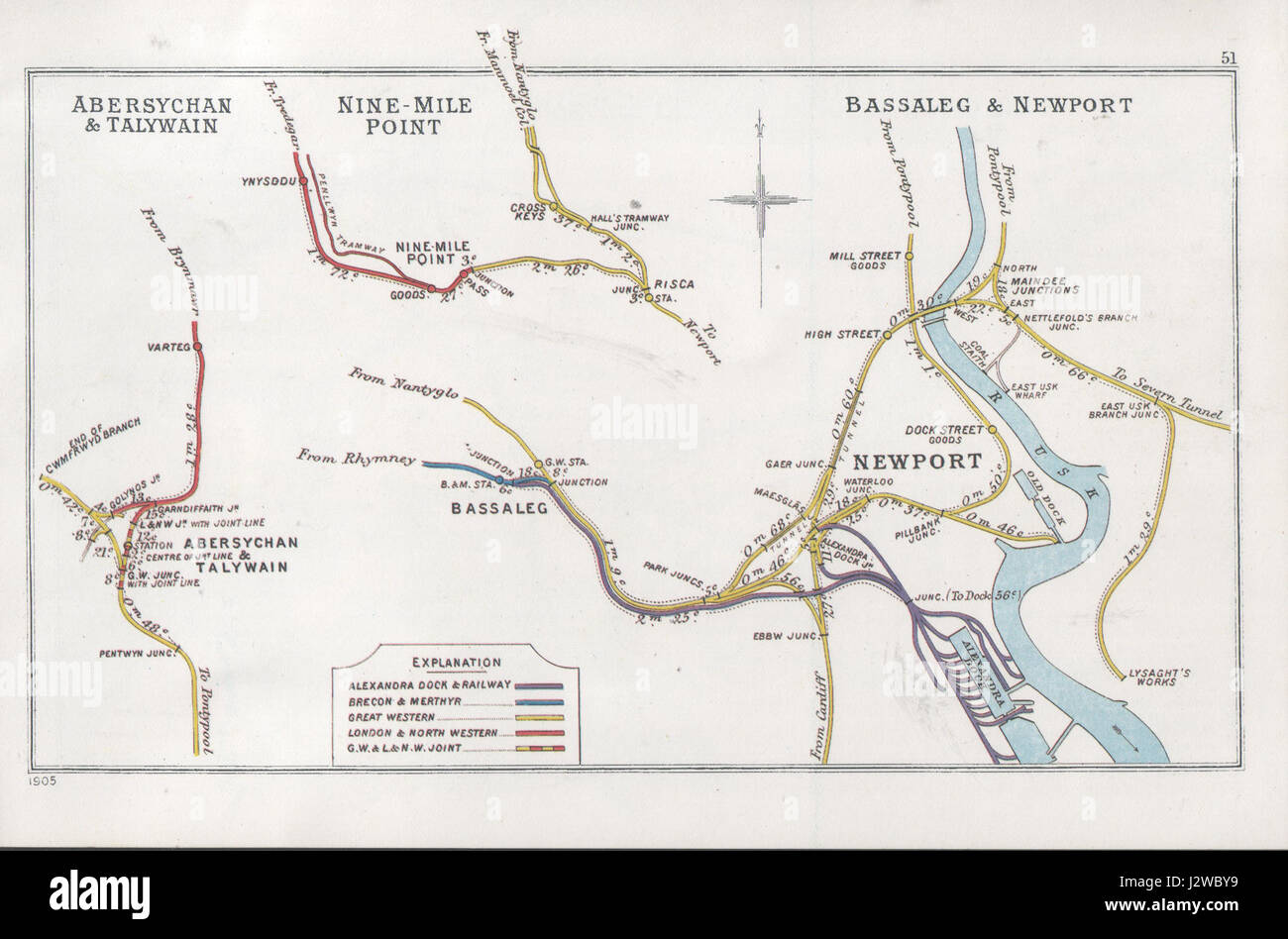 Abersychan map hi-res stock photography and images - Alamy