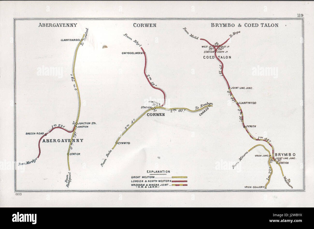 Map of abergavenny hi-res stock photography and images - Alamy