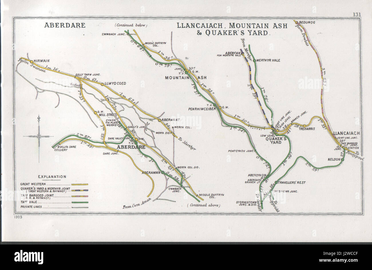Map of aberdare hi-res stock photography and images - Alamy