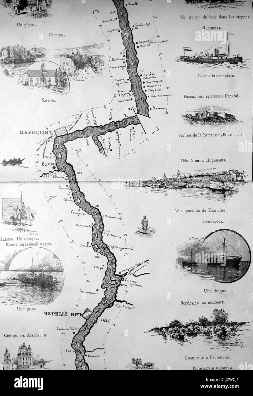 The 1903 Volga Guide Map offers detailed cartographic information about ...