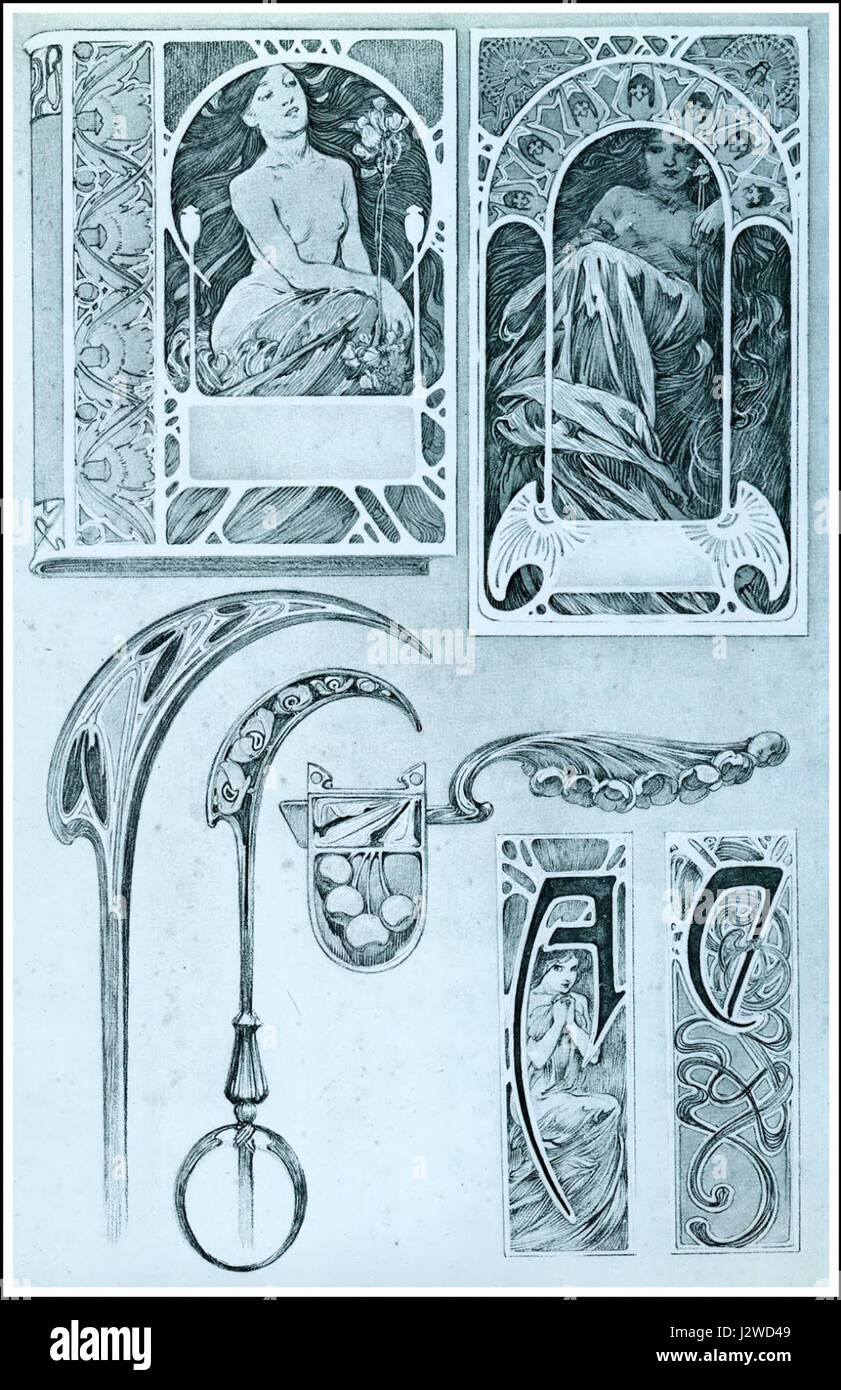 'Documents dÃ©coratifs' by Alphonse Mucha, published in 1901, is a ...