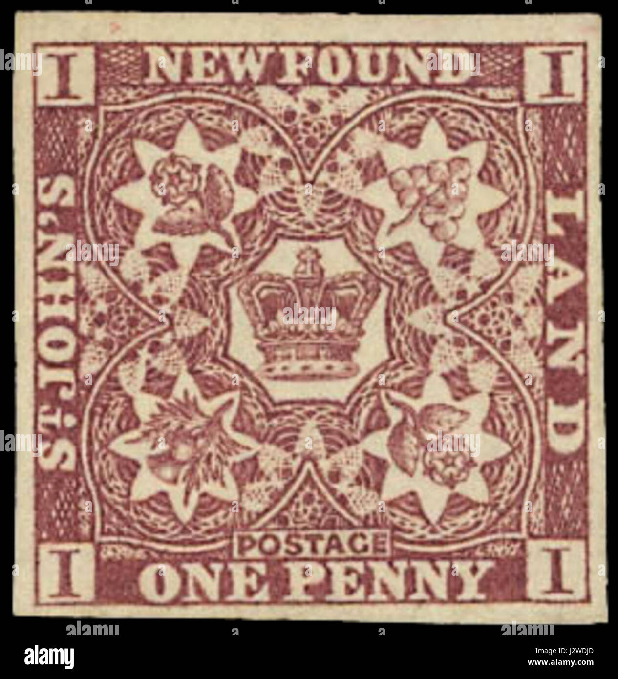 The 1857 Newfoundland 1d stamp is a significant philatelic item from ...