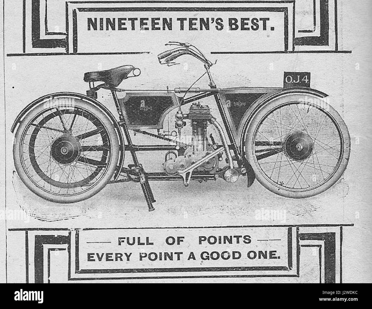 The 1910 James motorcycle with hub center steering was a groundbreaking ...