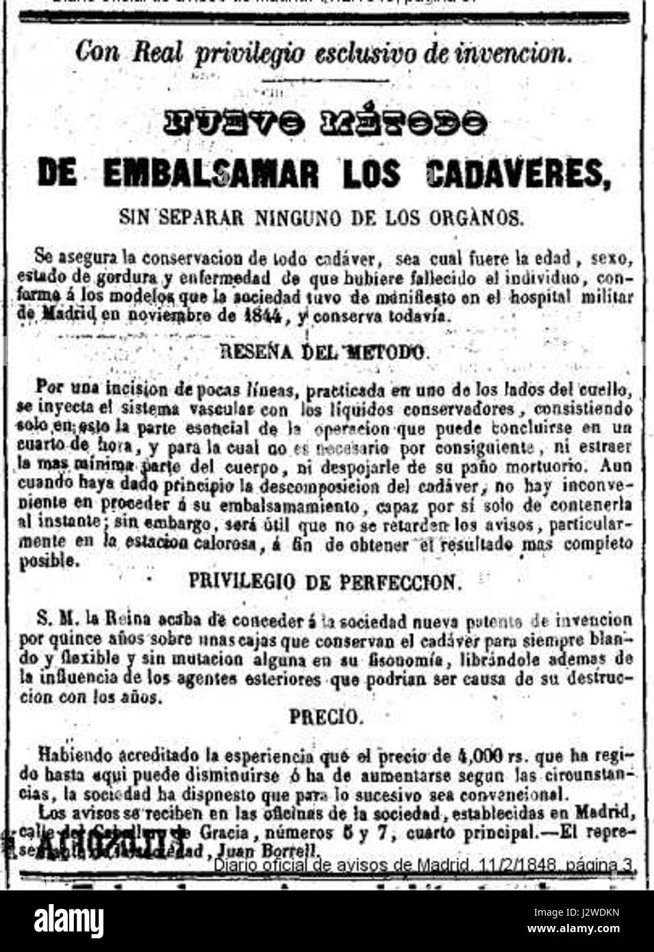 The term 'embalsamar cadaveres' refers to the practice of embalming ...