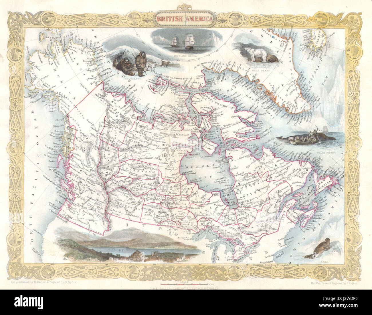 1849 Tallis Map of Canada or British America w- Oregon - Geographicus ...