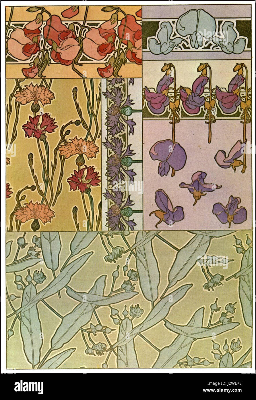 The 41 Mucha decorative documents from 1901 include a series of ...