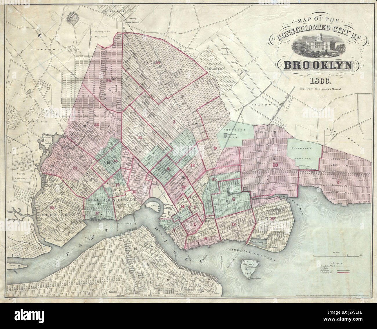 Map of brooklyn hi-res stock photography and images - Alamy